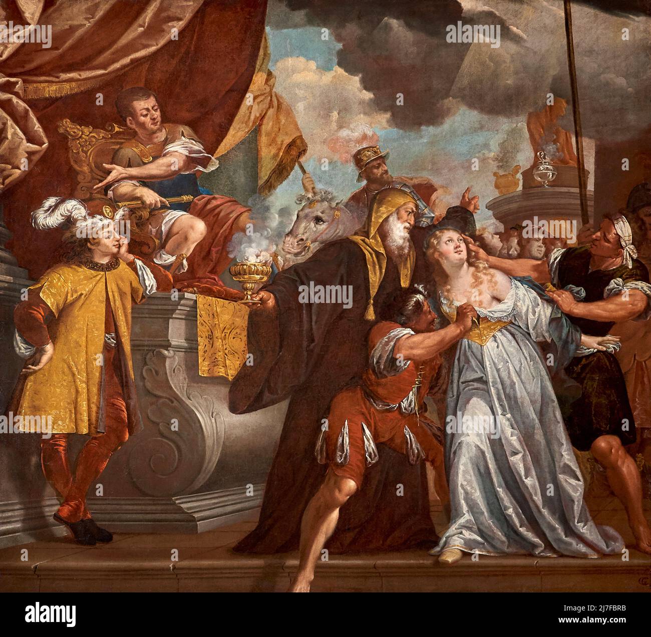 Martirio di S. Agnese - olio su tela - Giulio Cirello - metà del XVII ...