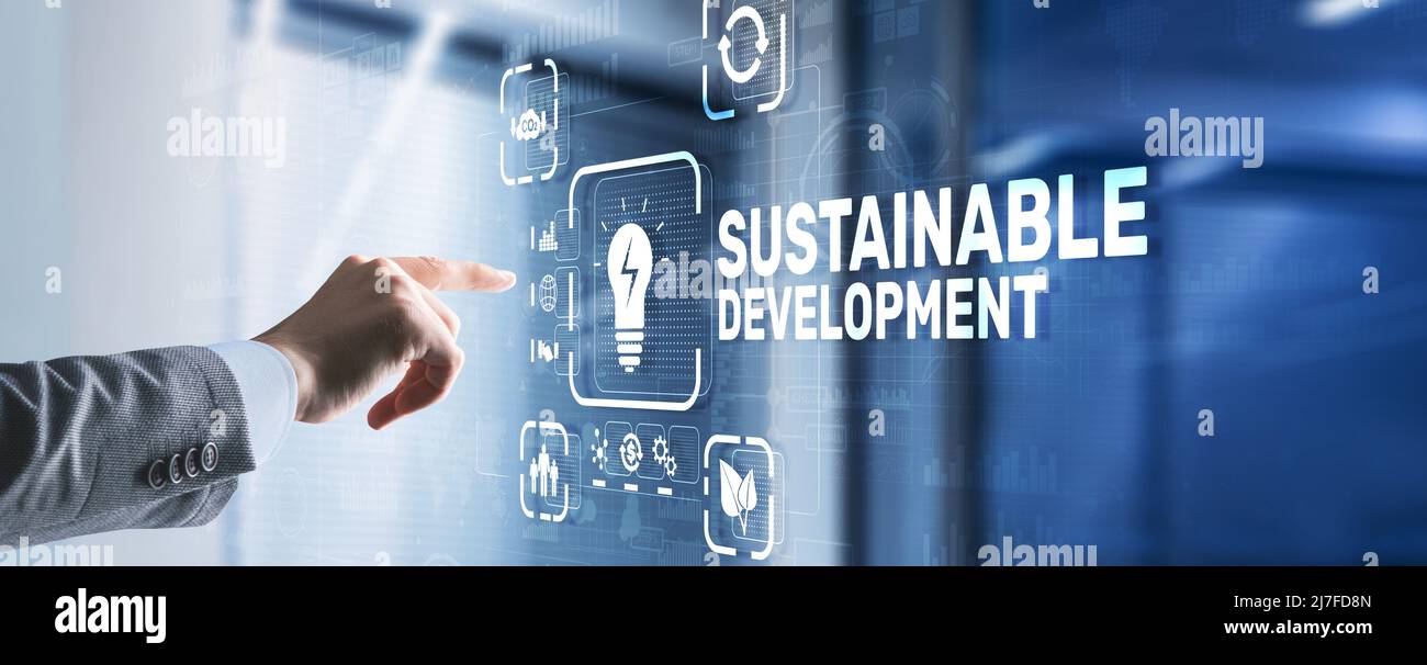 Sustainable Balanced Development. Balance between nature and science ...