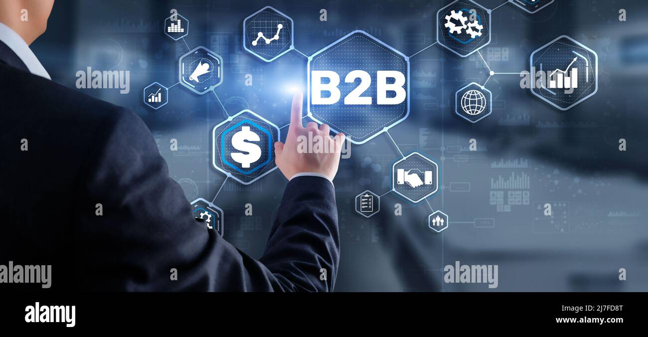 B2B Business Technology Marketing Company Commerce concept. Business to Business Stock Photo - Alamy