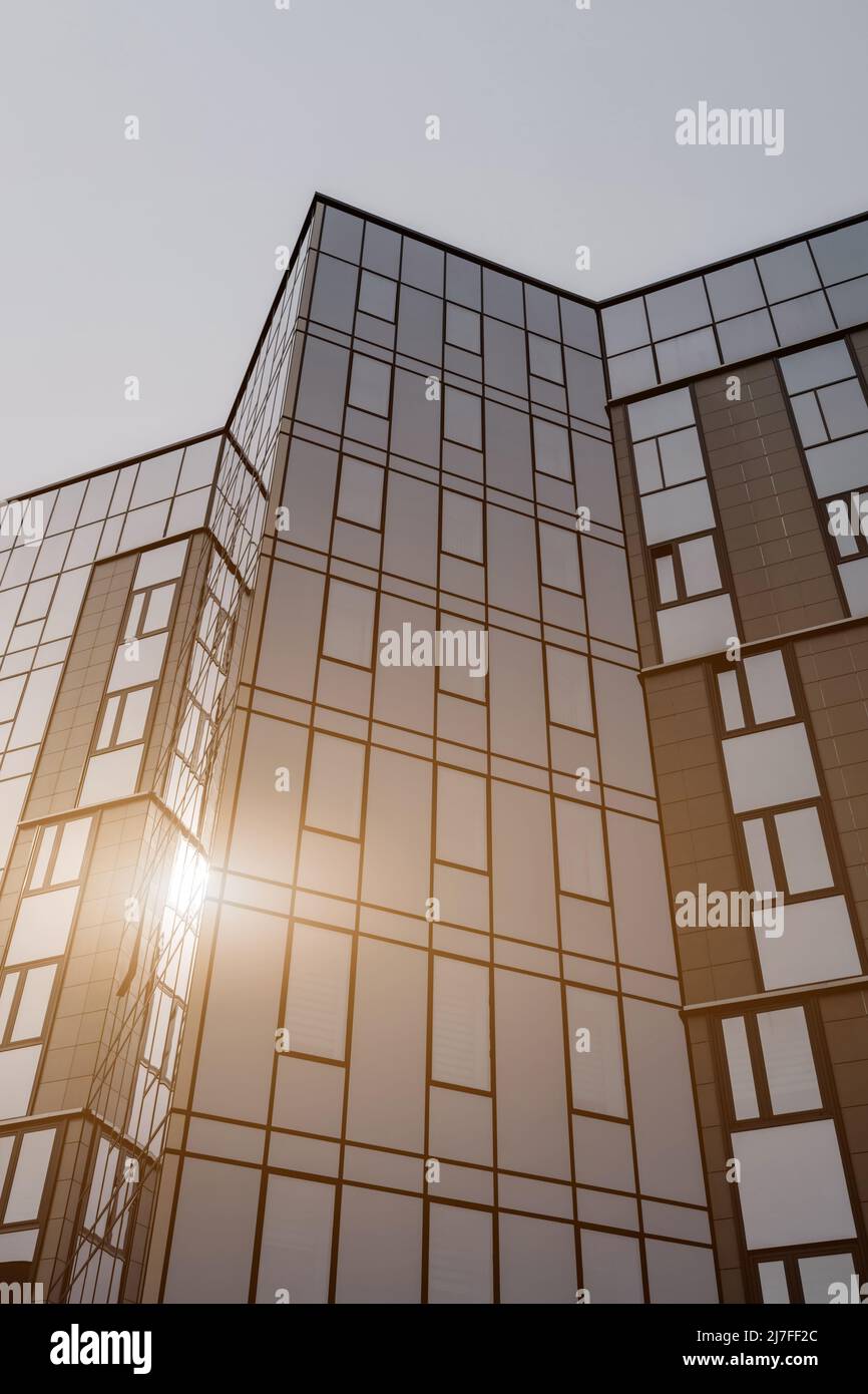 financial center. business architecture. glass facade office building ...
