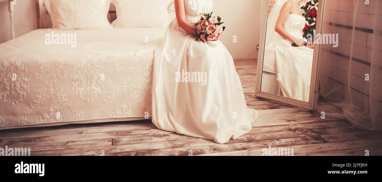 Bride on a bed hi-res stock photography and images - Alamy