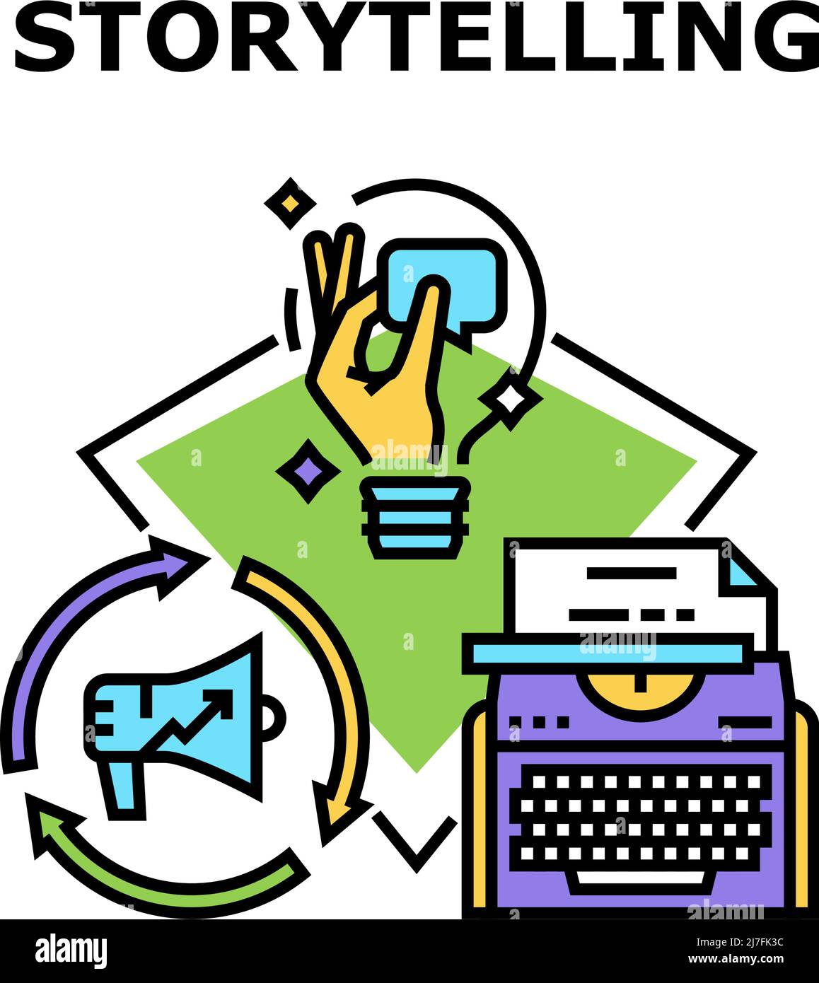 Storytelling Vector Concept Color Illustration Stock Vector Image & Art ...