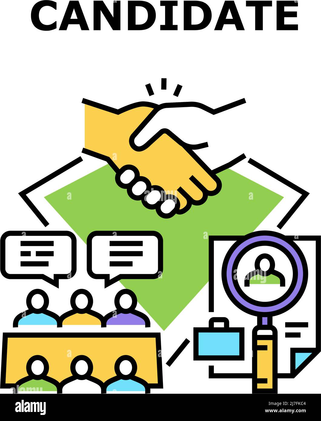 Candidate Cv Vector Concept Color Illustration Stock Vector Image & Art ...