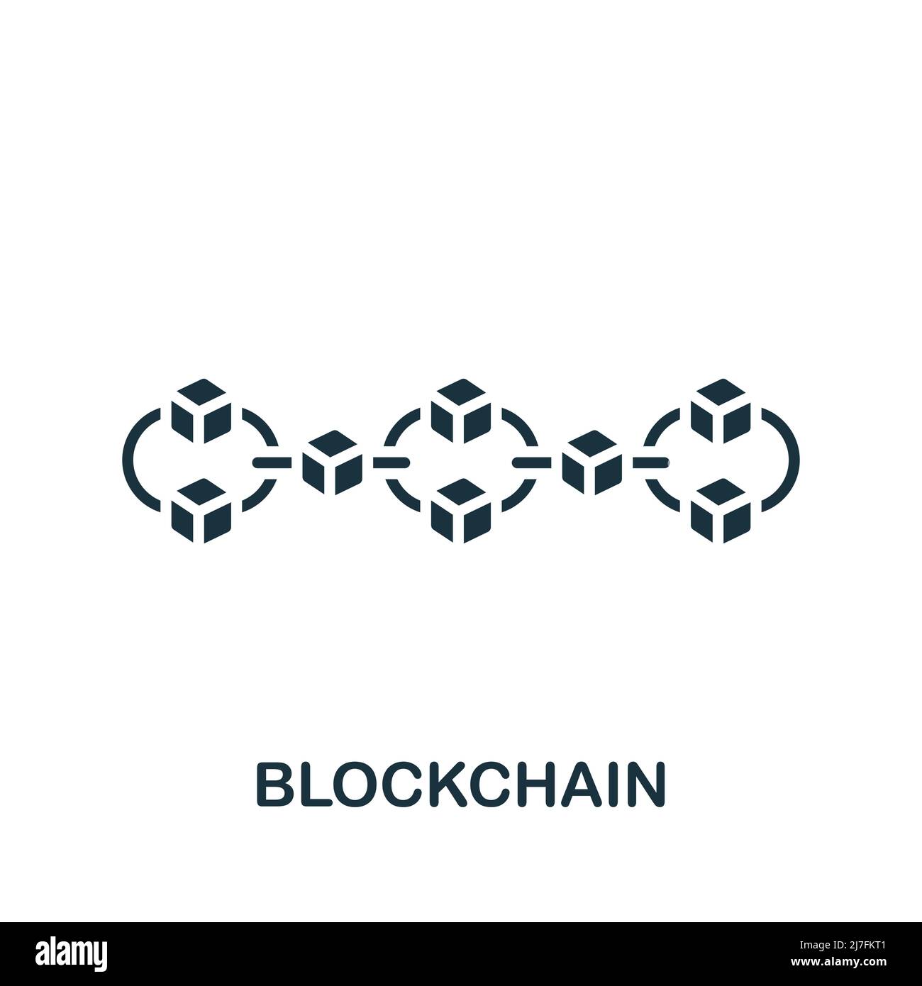 Blockchain icon. Monochrome simple Cryptocurrency icon for templates ...