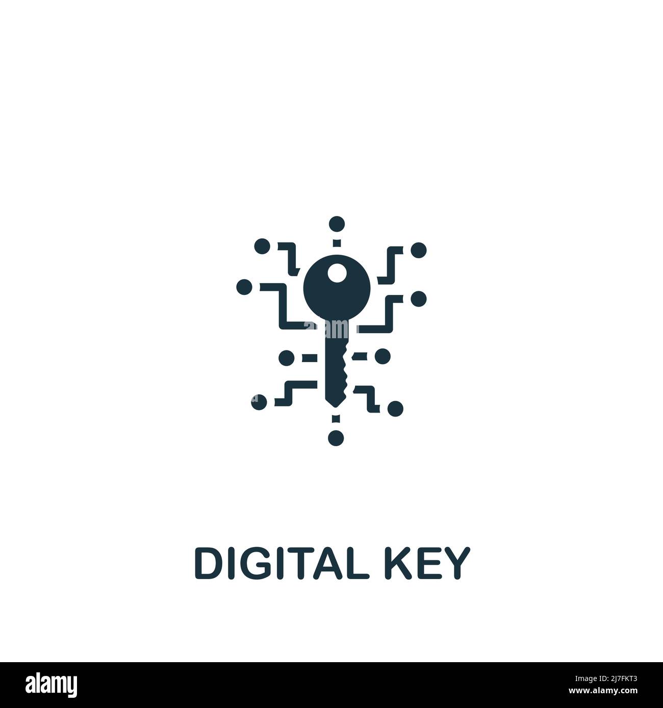 Digital Key icon. Monochrome simple Cryptocurrency icon for templates ...