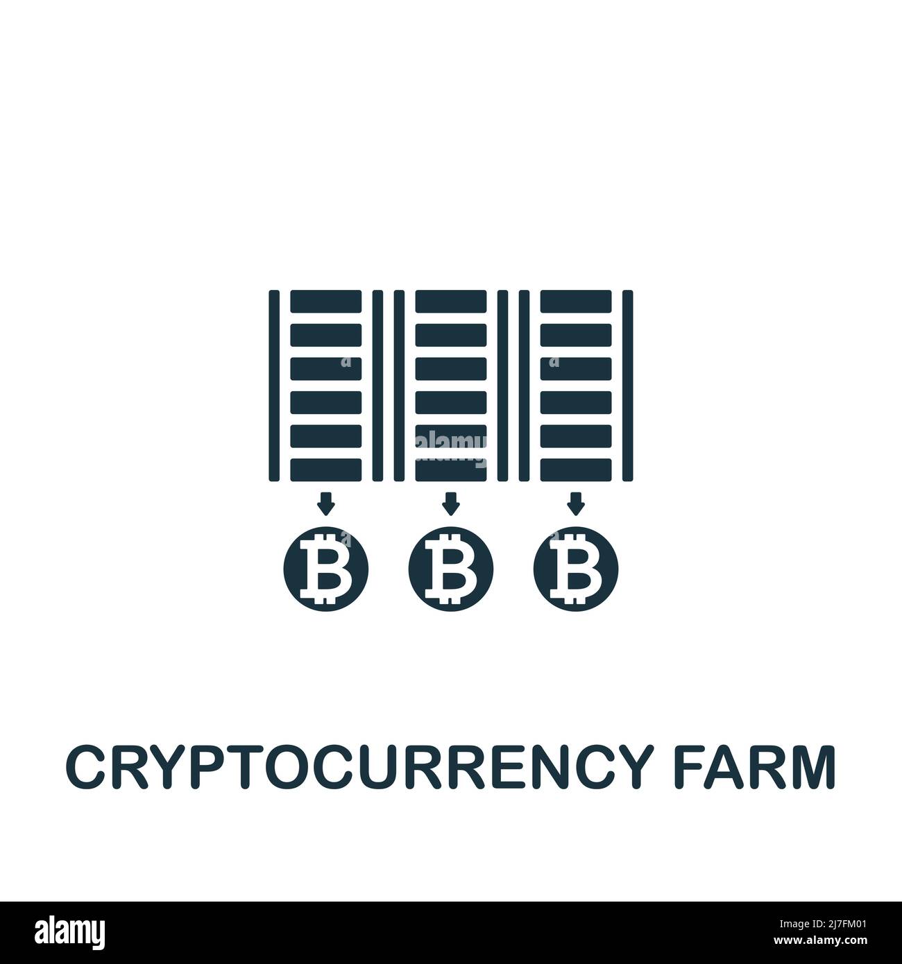 Cryptocurrency Farm icon. Monochrome simple Cryptocurrency icon for ...