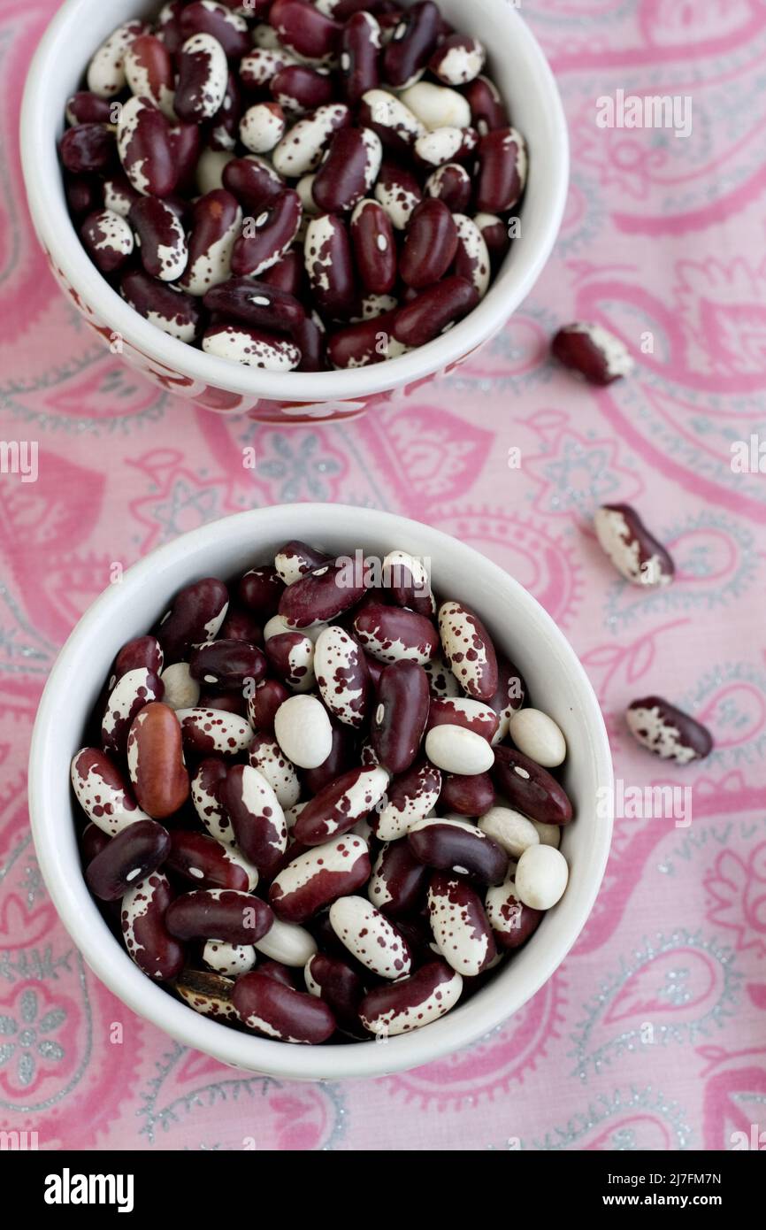Coloured Bean is a traditional Turkish dishes on pink background Stock ...