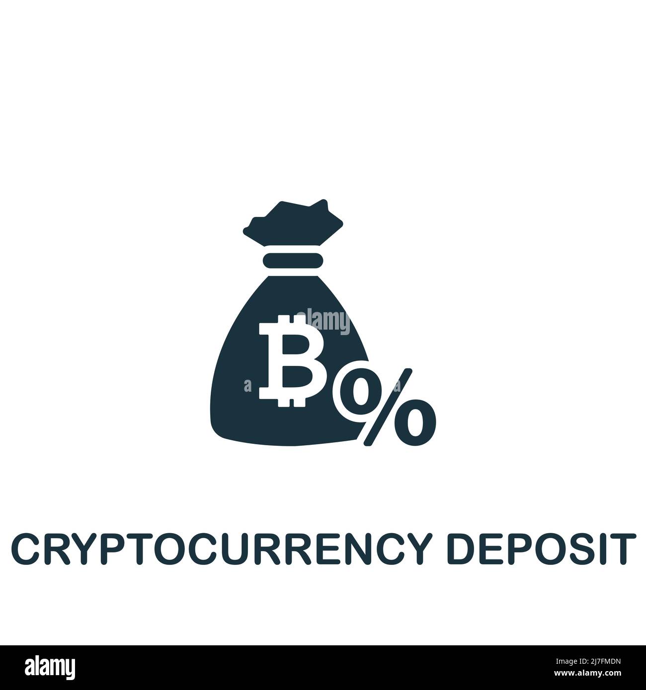 Cryptocurrency Deposit icon. Monochrome simple Cryptocurrency icon for ...