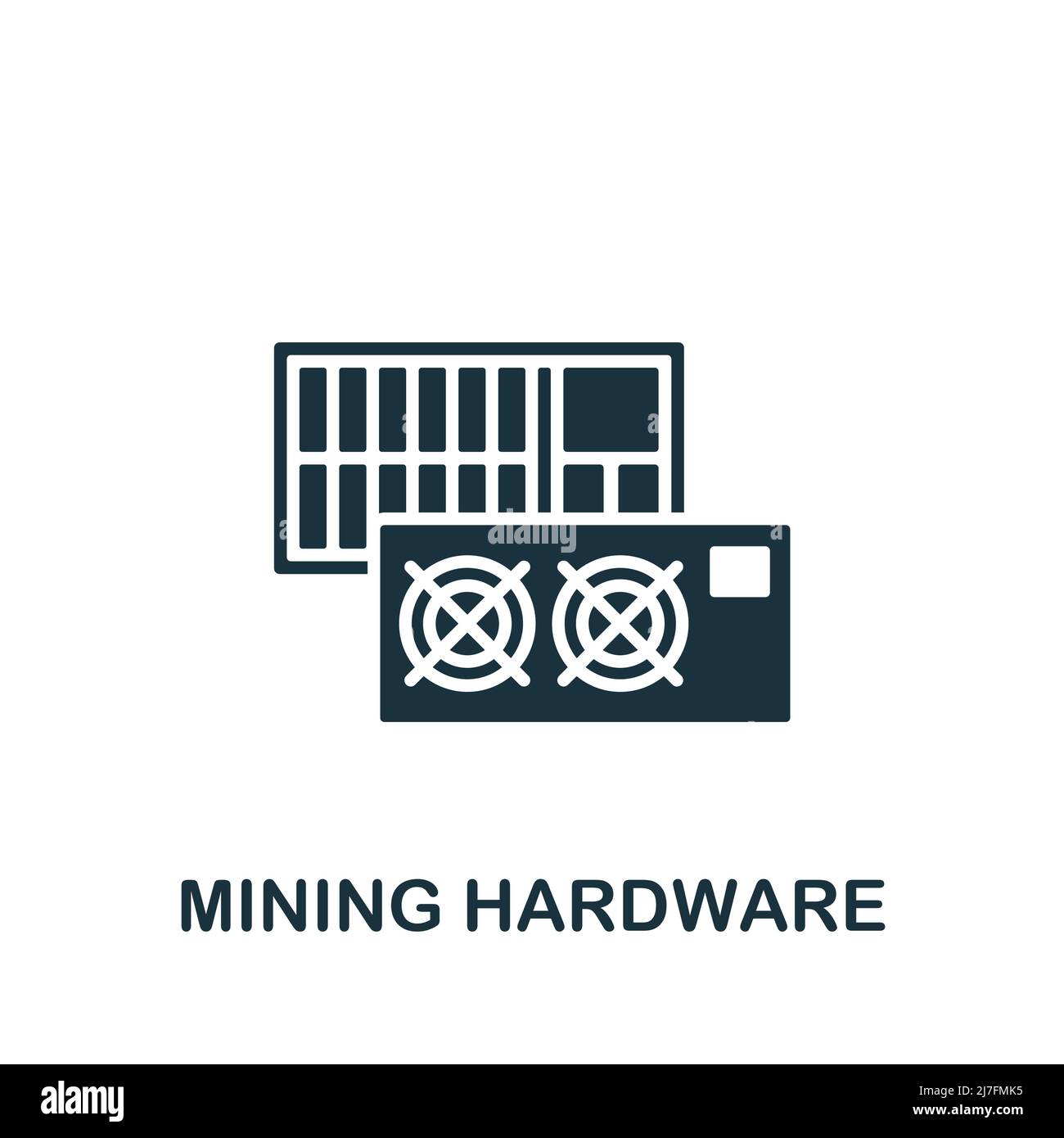 Mining Hardware icon. Monochrome simple Cryptocurrency icon for ...