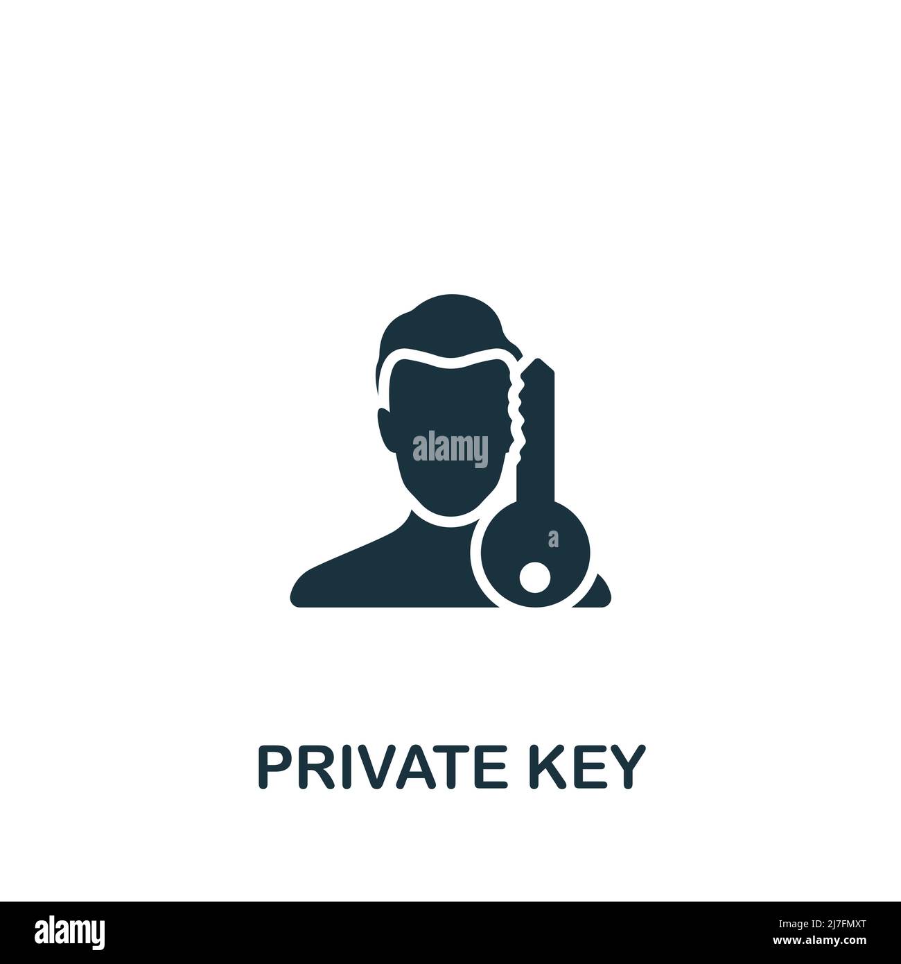 Private Key icon. Monochrome simple Cryptocurrency icon for templates ...