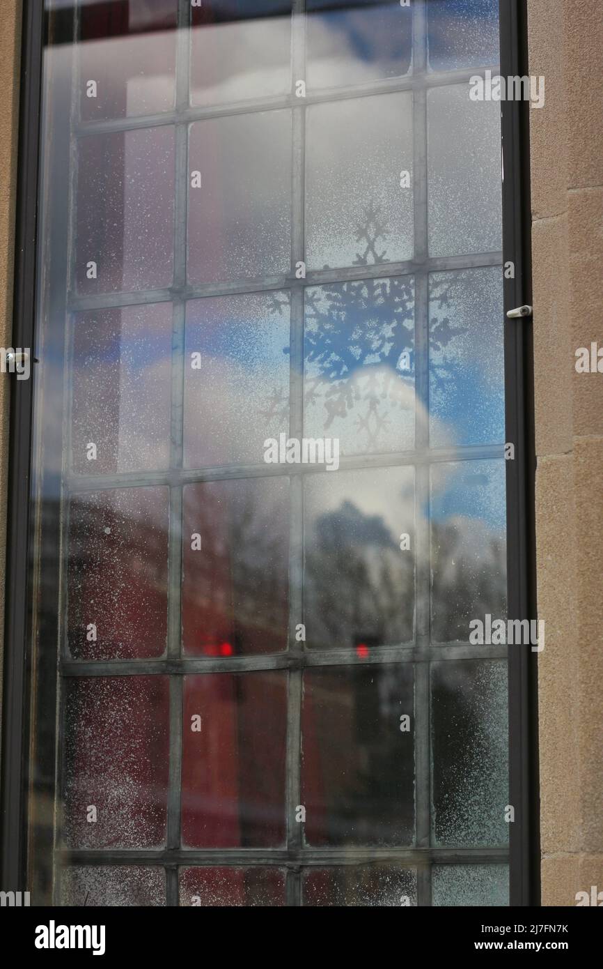 Medieval gothic windows with panes on a solid stone wall Stock Photo ...