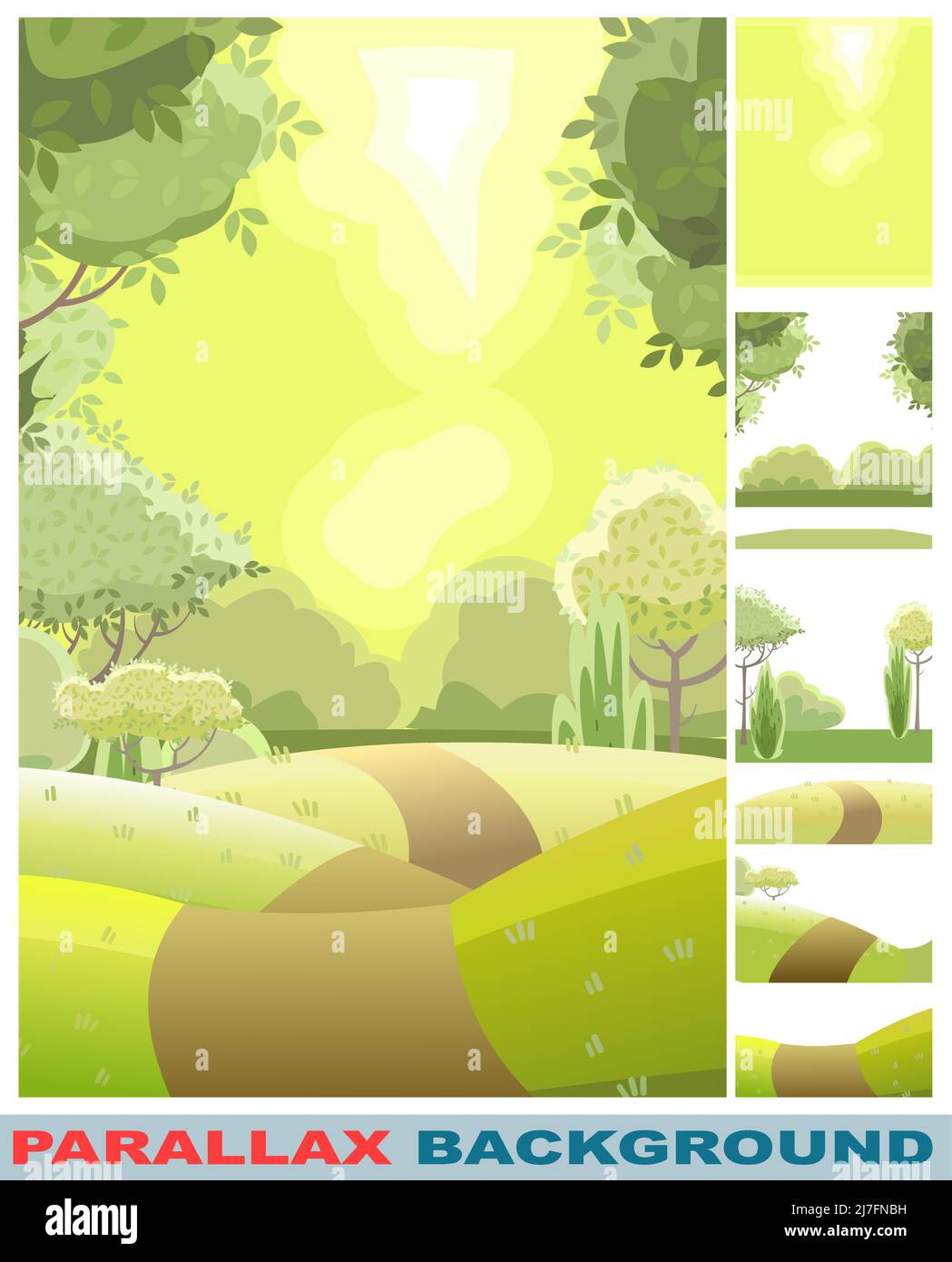 Lush green trail Stock Vector Images - Alamy