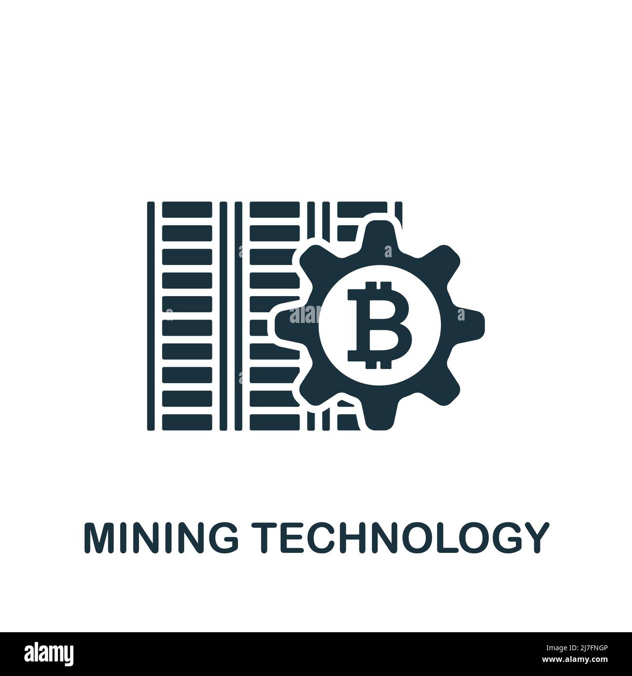 Mining Technology icon. Monochrome simple Cryptocurrency icon for ...