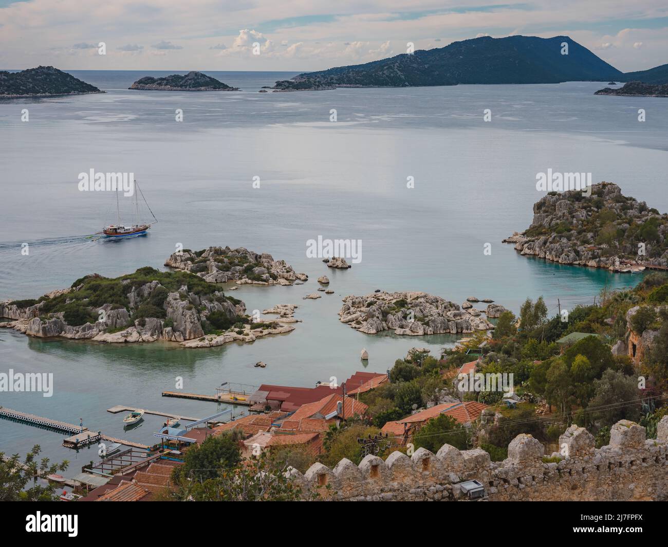 Travel and tourist attractions at Kekova island, Turkey. beautiful view ...