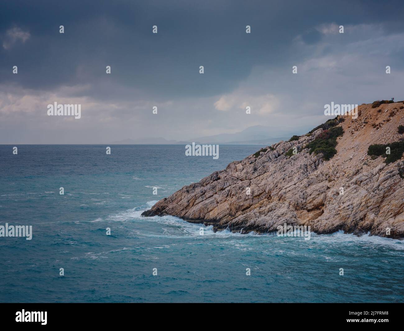 nobody on Seyrek CakIl beach , Mediterranean coast Sea, Kas, Turkey ...