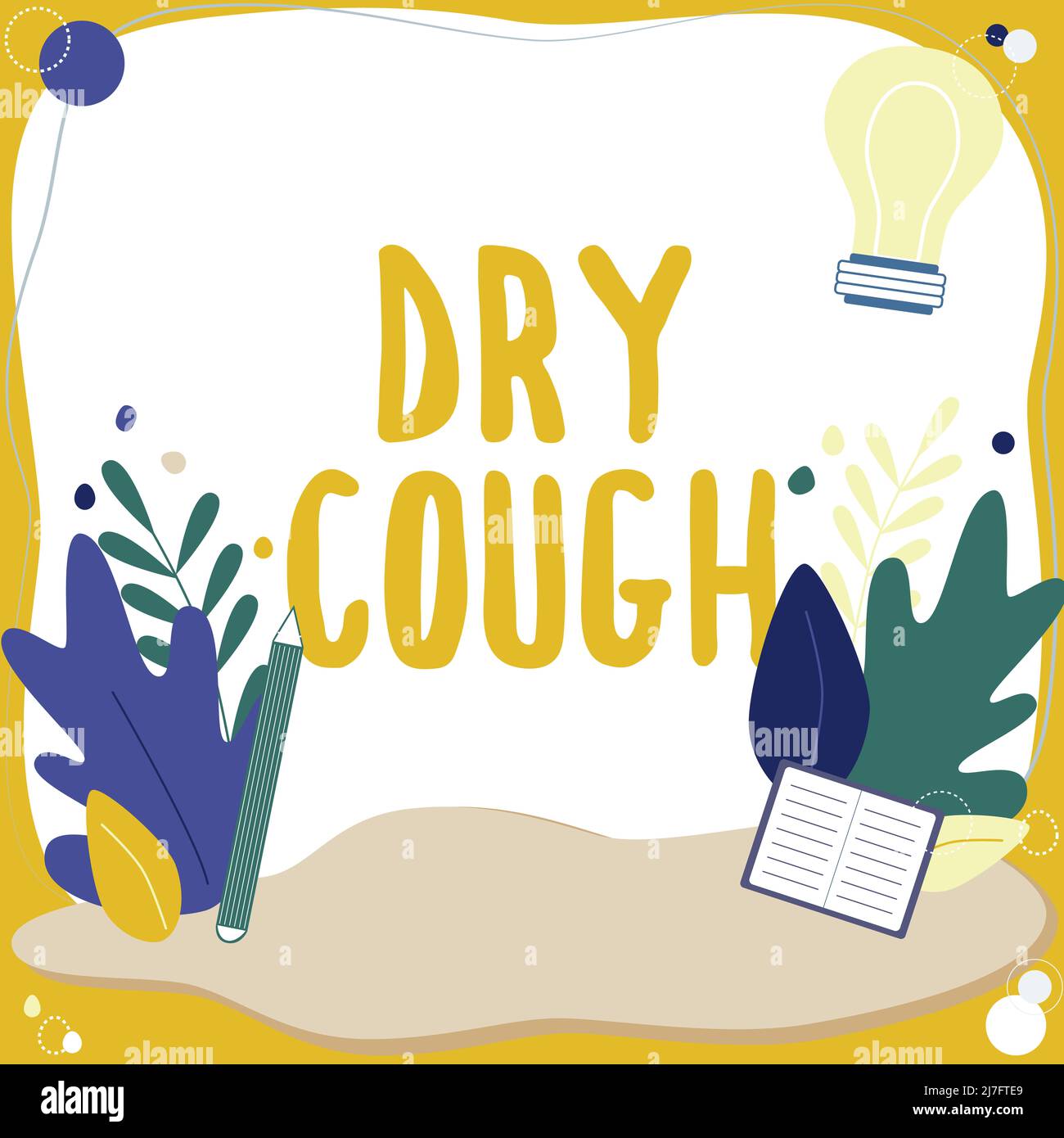Hand writing sign Dry Cough. Business approach cough that are not ...