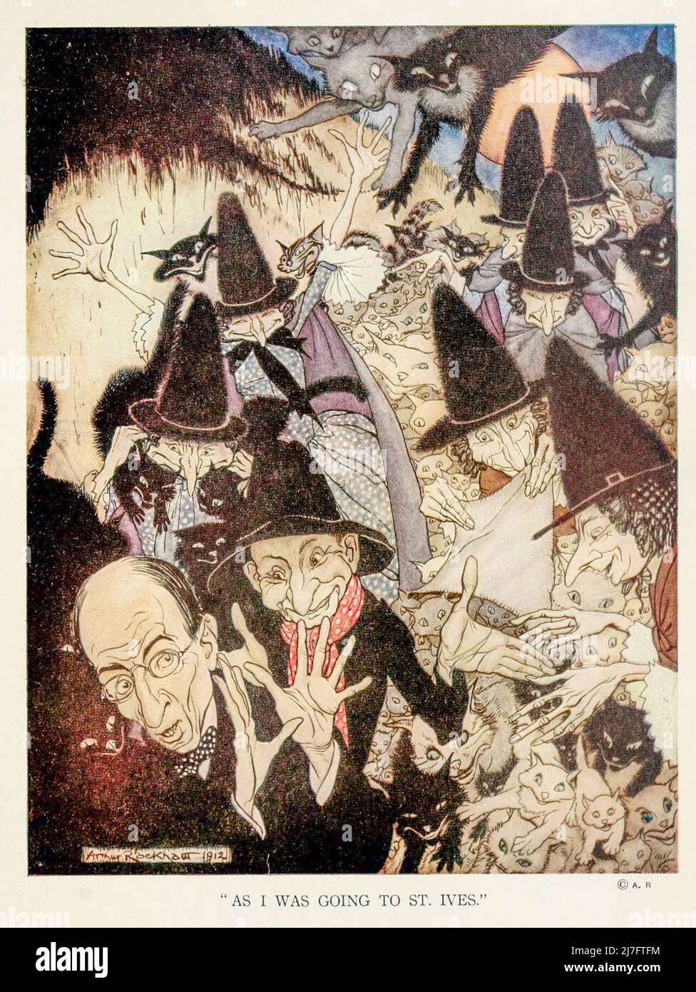 As I was going to St. Ives, I met a man with seven wives; Each wife had ...