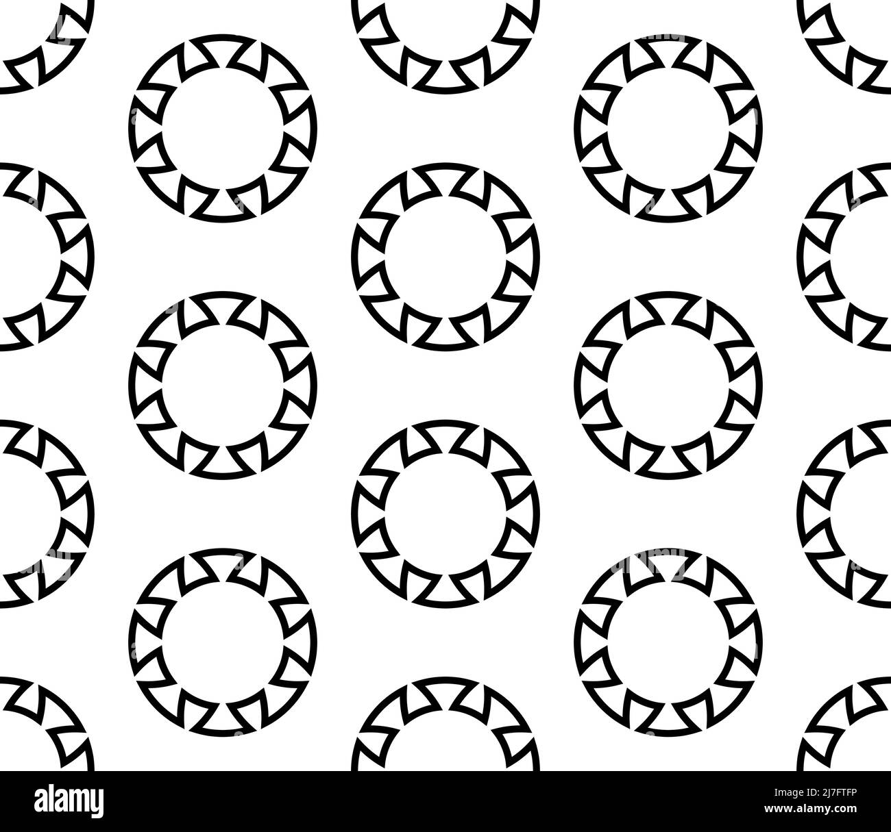 Circle greek seamless pattern with round meander borders Stock Vector ...
