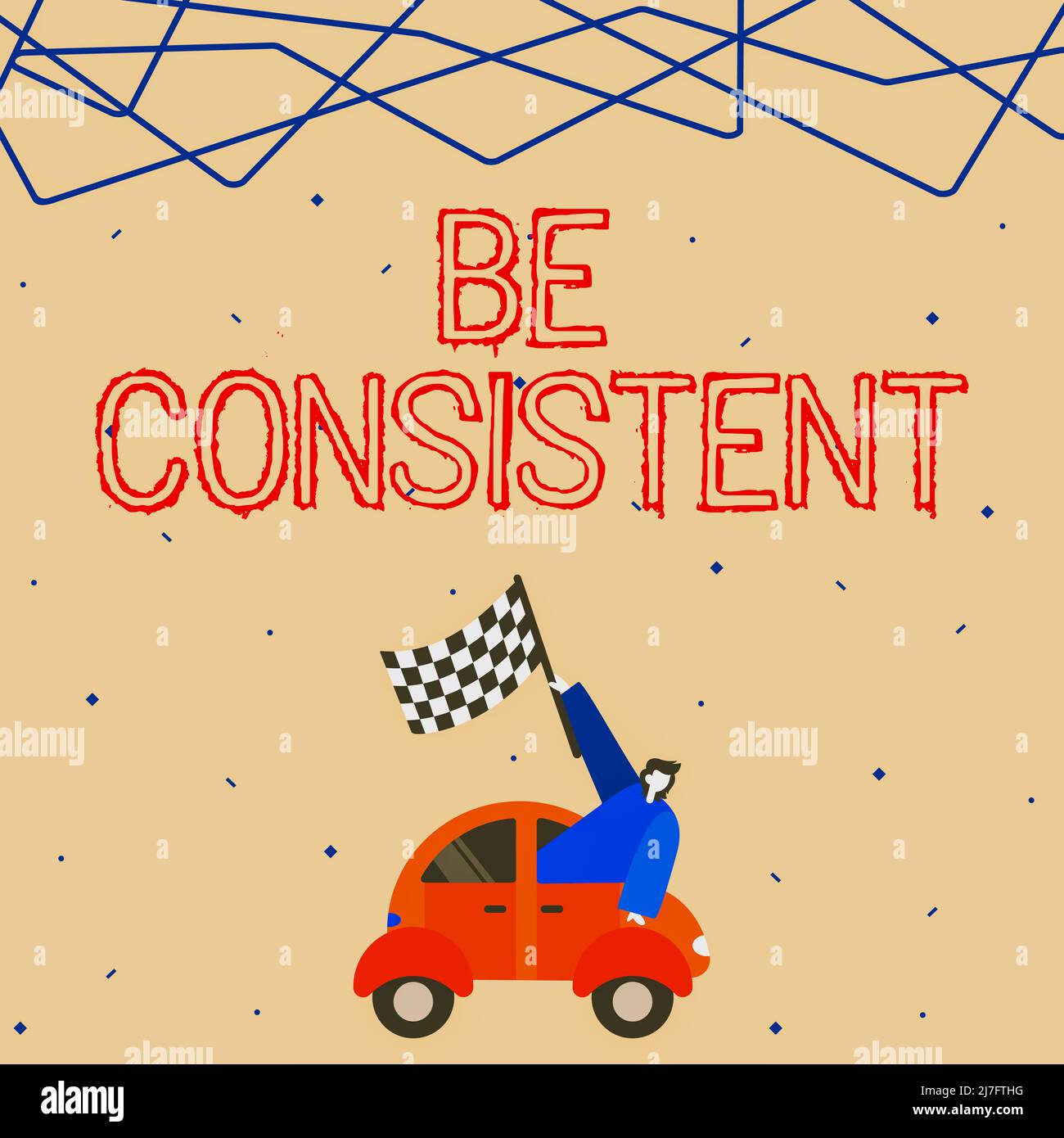 Inspiration showing sign Be Consistent. Business overview Uniform ...