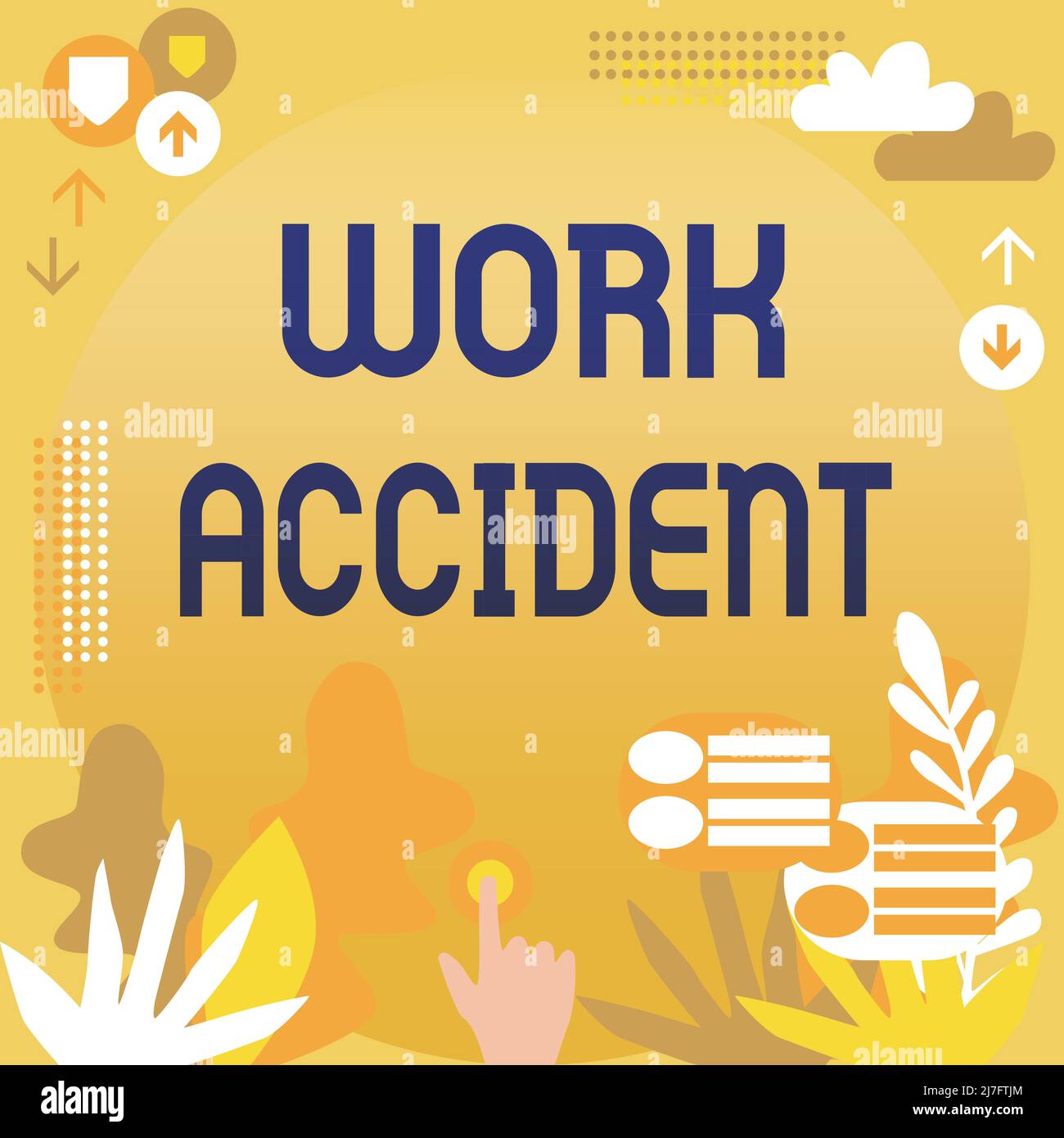 Hand writing sign Work Accident. Concept meaning Mistake Injury ...