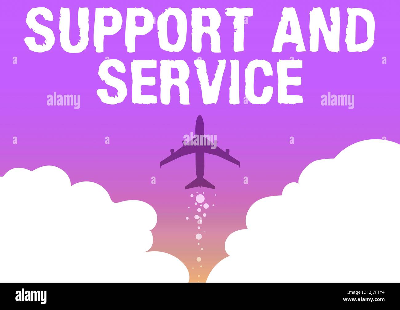 Text caption presenting Support And Service. Word for assist customers ...