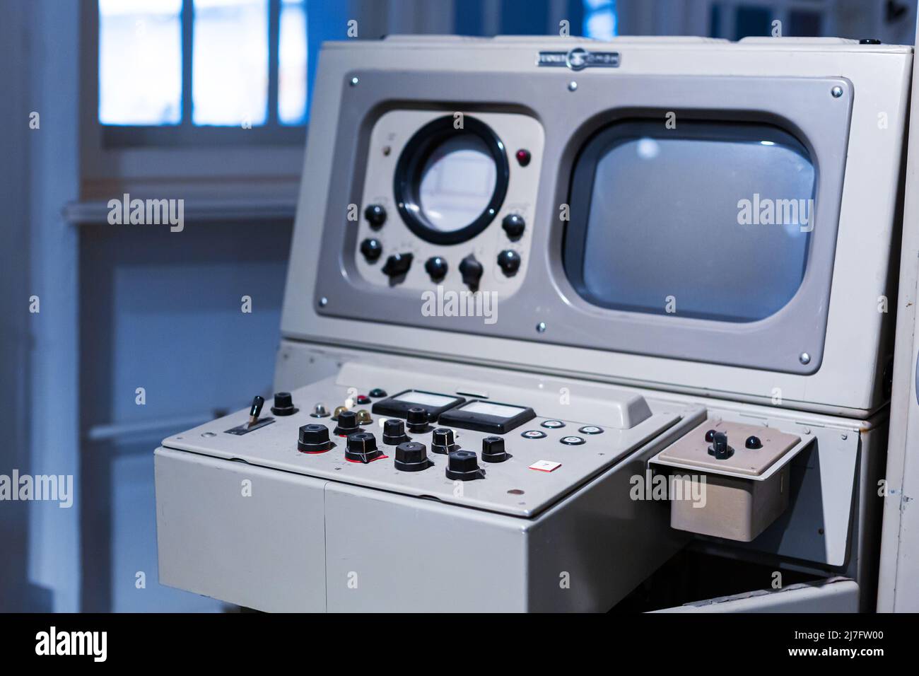 Rare communication panel at the Museum of Radio Electronics Stock Photo ...