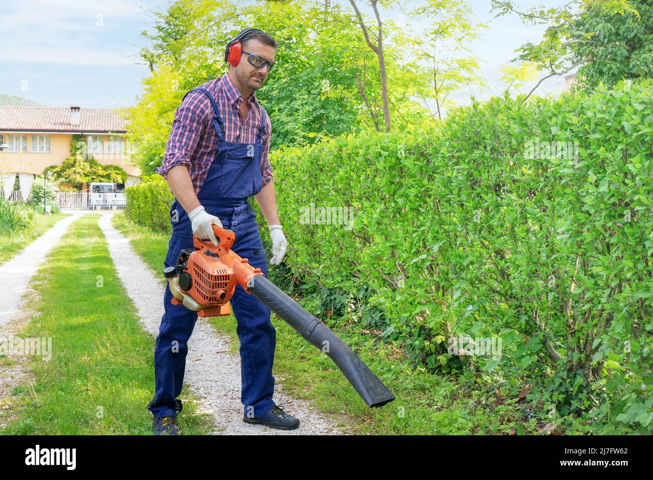 Autumn leaves blowing garden hi-res stock photography and images - Alamy