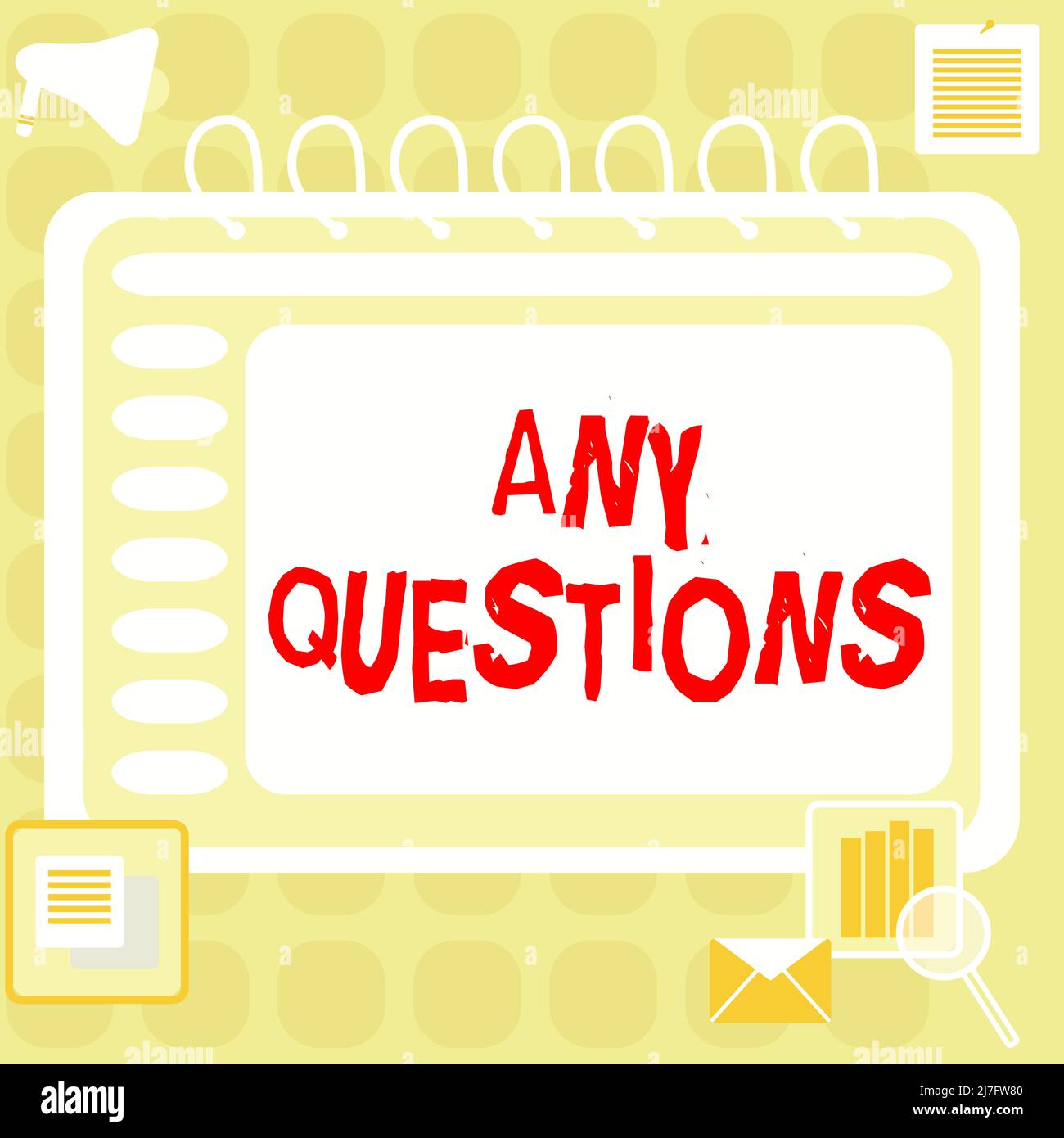 Hand writing sign Any Questions. Word Written on Clueless Blank face ...