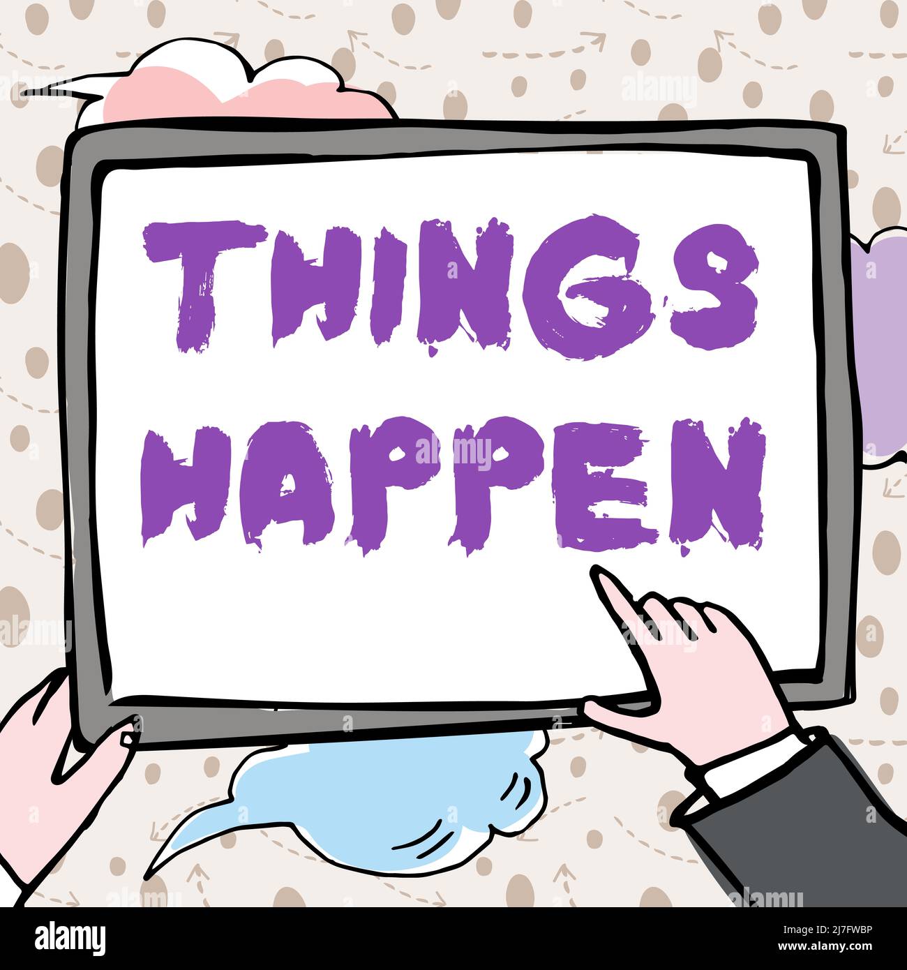 Writing displaying text Things Happen. Internet Concept Result of ...