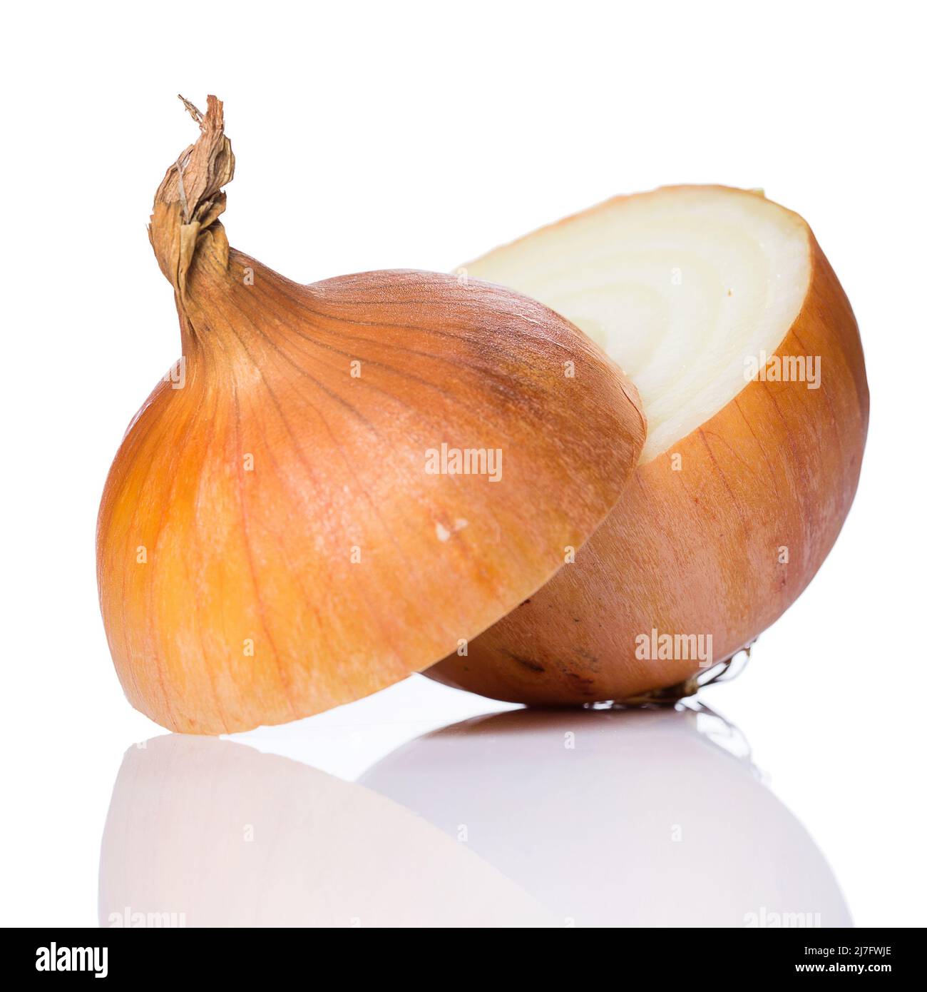 Closeup of fresh natural onion over white background Stock Photo - Alamy