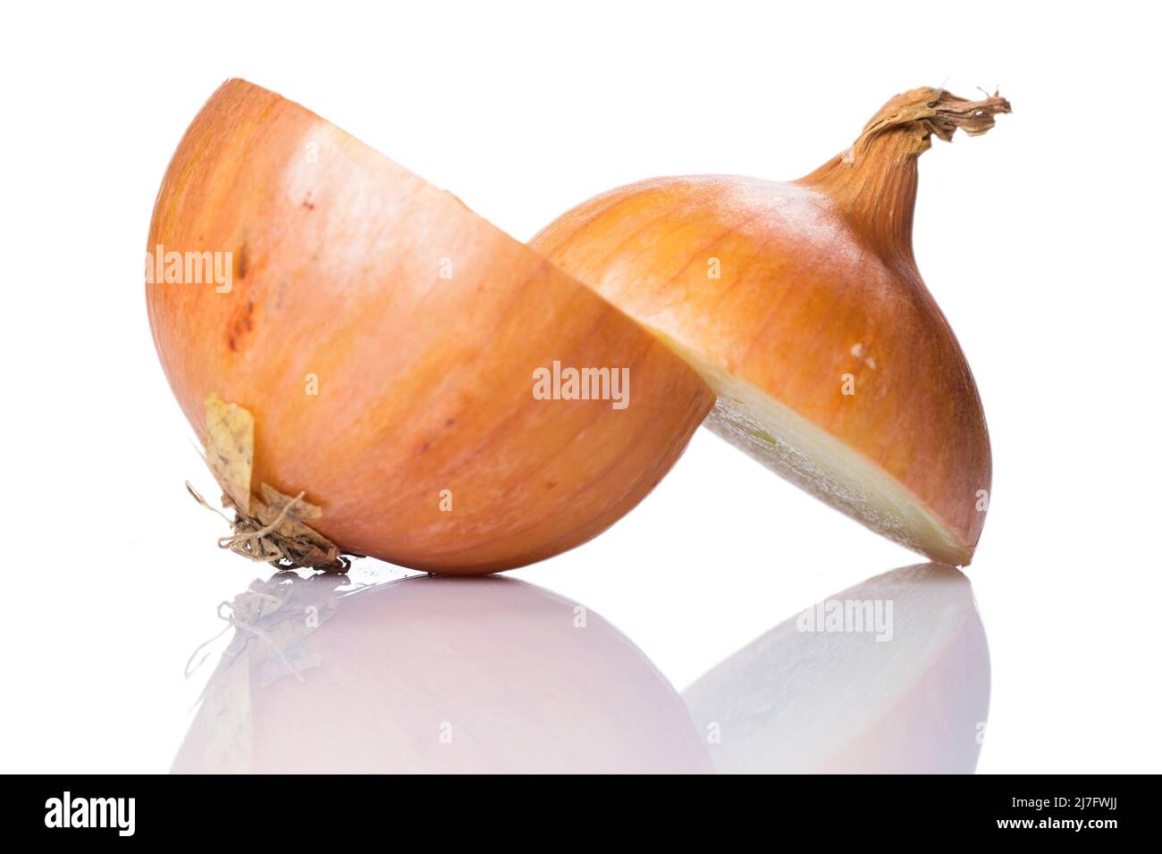 Closeup of fresh natural onion over white background Stock Photo - Alamy