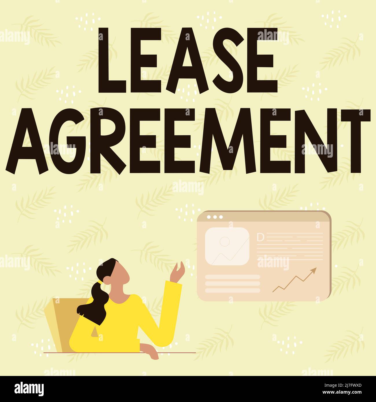 Hand writing sign Lease Agreement. Internet Concept Contract on the ...