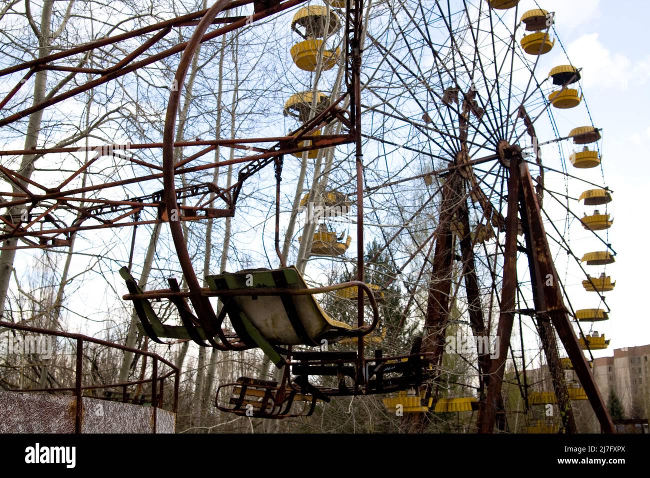 Ferris wheel in Pripyat ghost town, Chernobyl Nuclear Power Plant Zone ...
