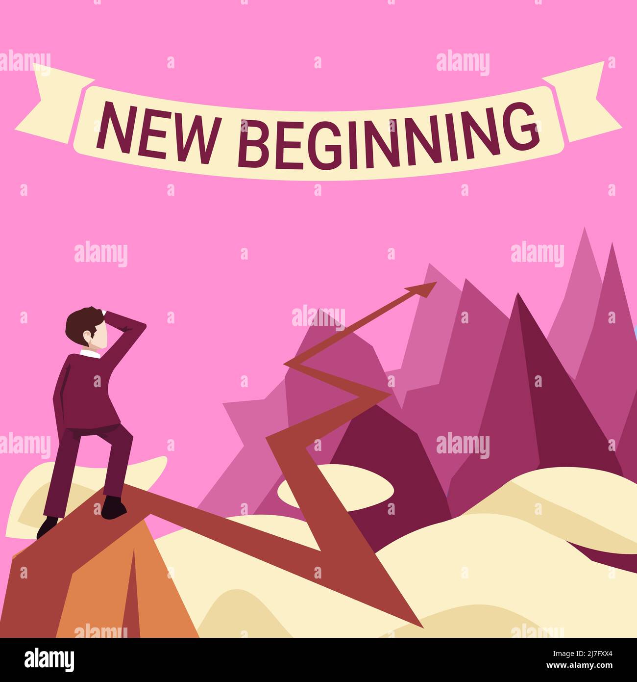 Sign displaying New Beginning. Business concept Different Career or ...