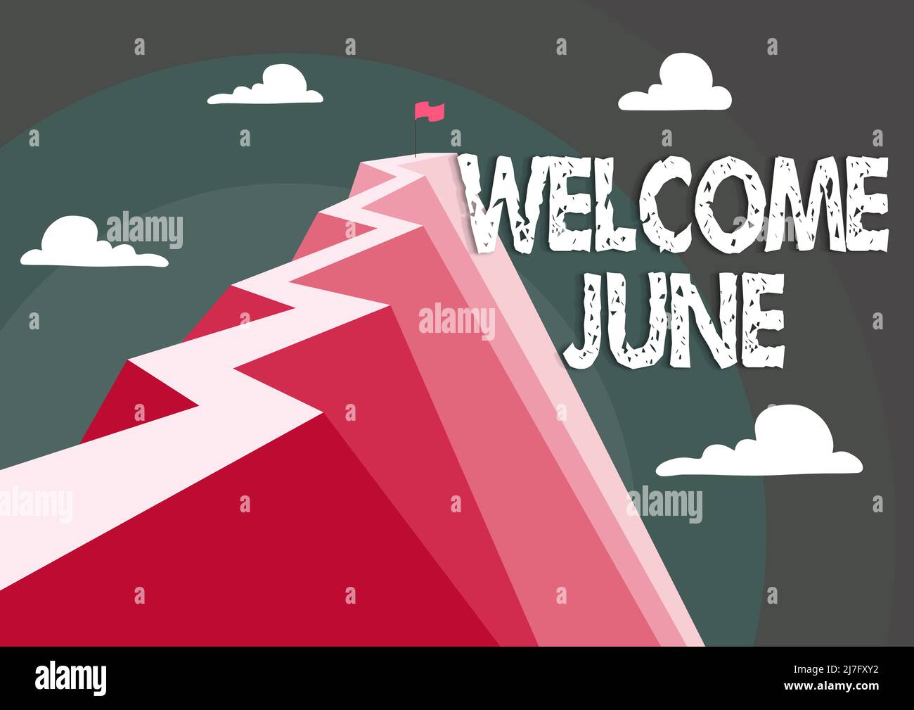 Hand writing sign Welcome June. Word for Calendar Sixth Month Second ...