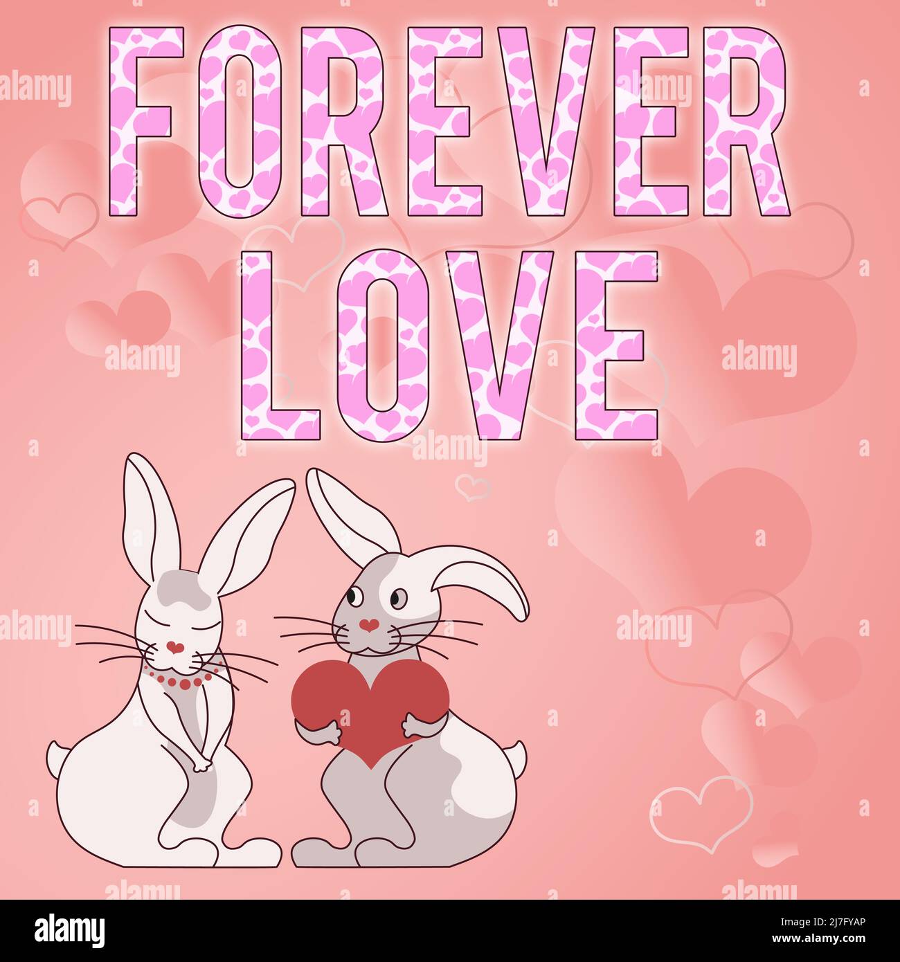 Hand writing sign FOREVER LOVE. Business overview Limitless love ...