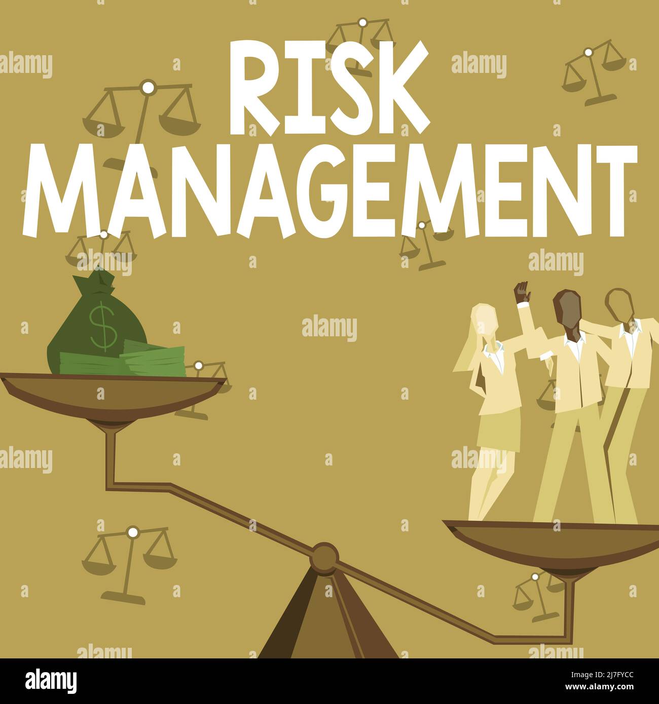 Text showing inspiration Risk Management. Business showcase evaluation ...