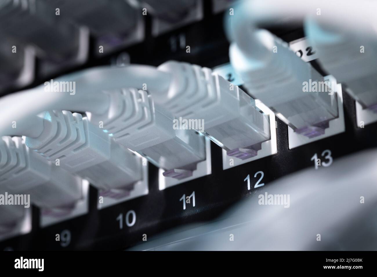 Bunch of cables in server room Stock Photo - Alamy