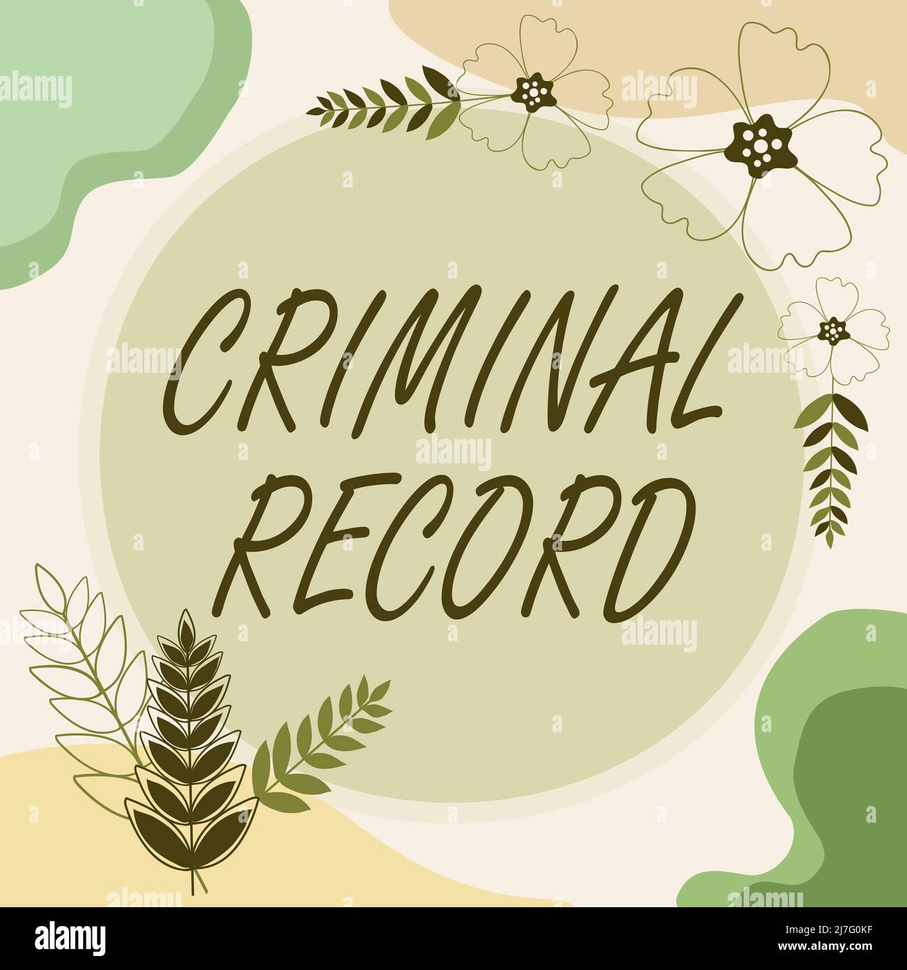 Writing displaying text Criminal Record. Word for profile of a person ...