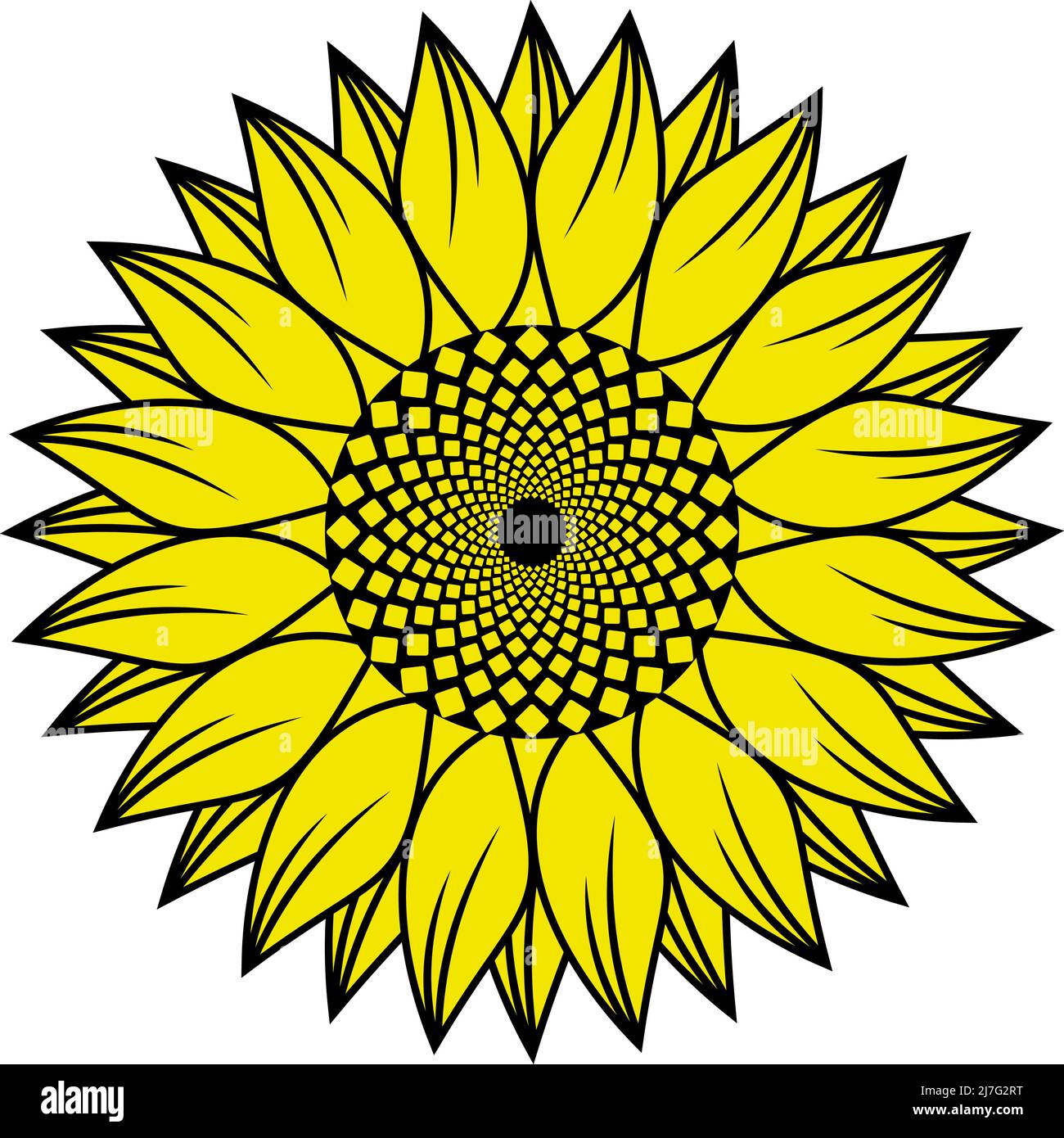 Simple sunflower Stock Vector Images - Alamy