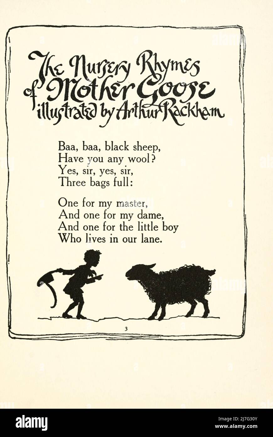 Baa Baa Black Sheep from ' Mother Goose The old nursery rhymes ...