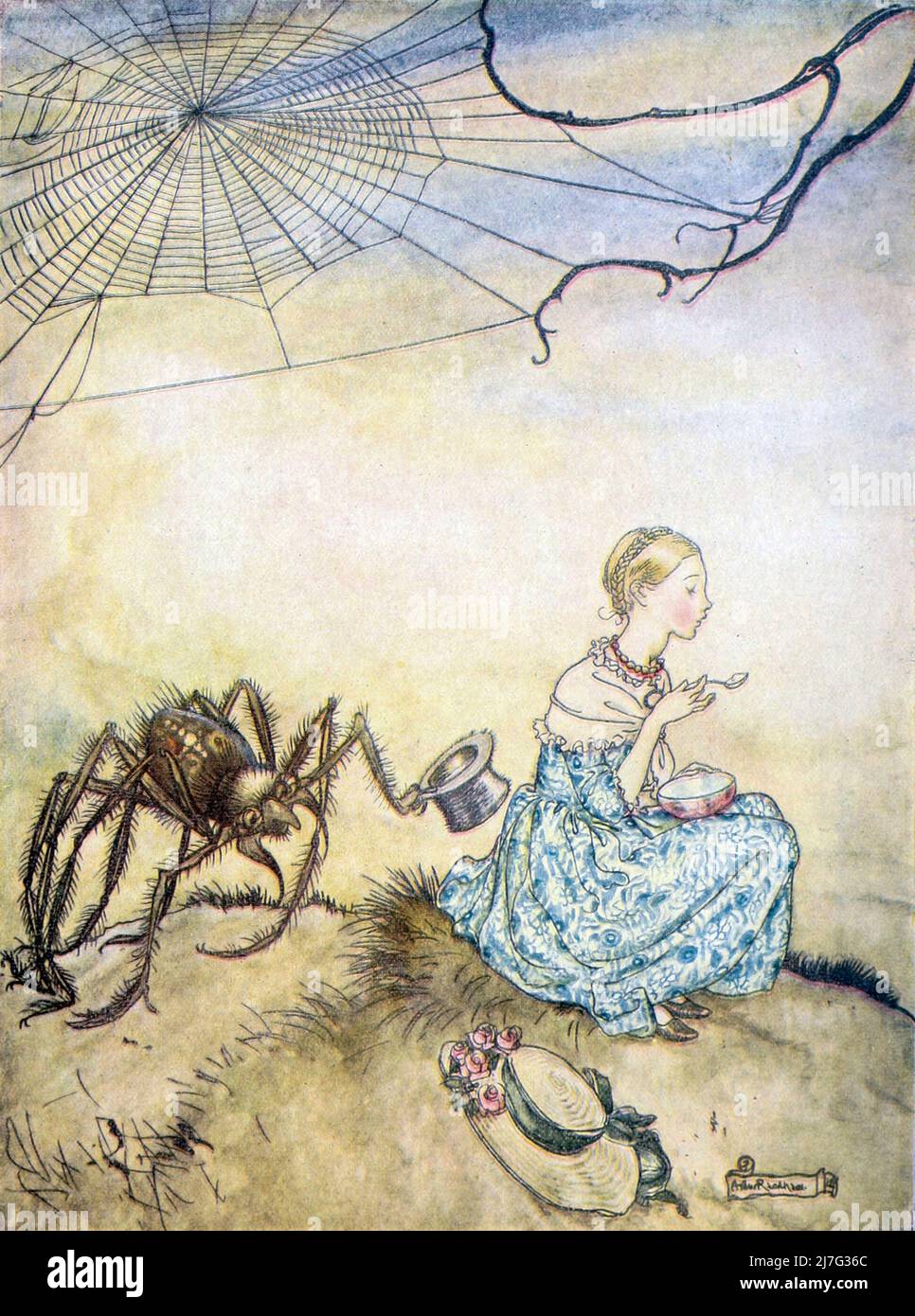 Little Miss Muffett Sat on a tuffet, Eating her curds and whey; There ...