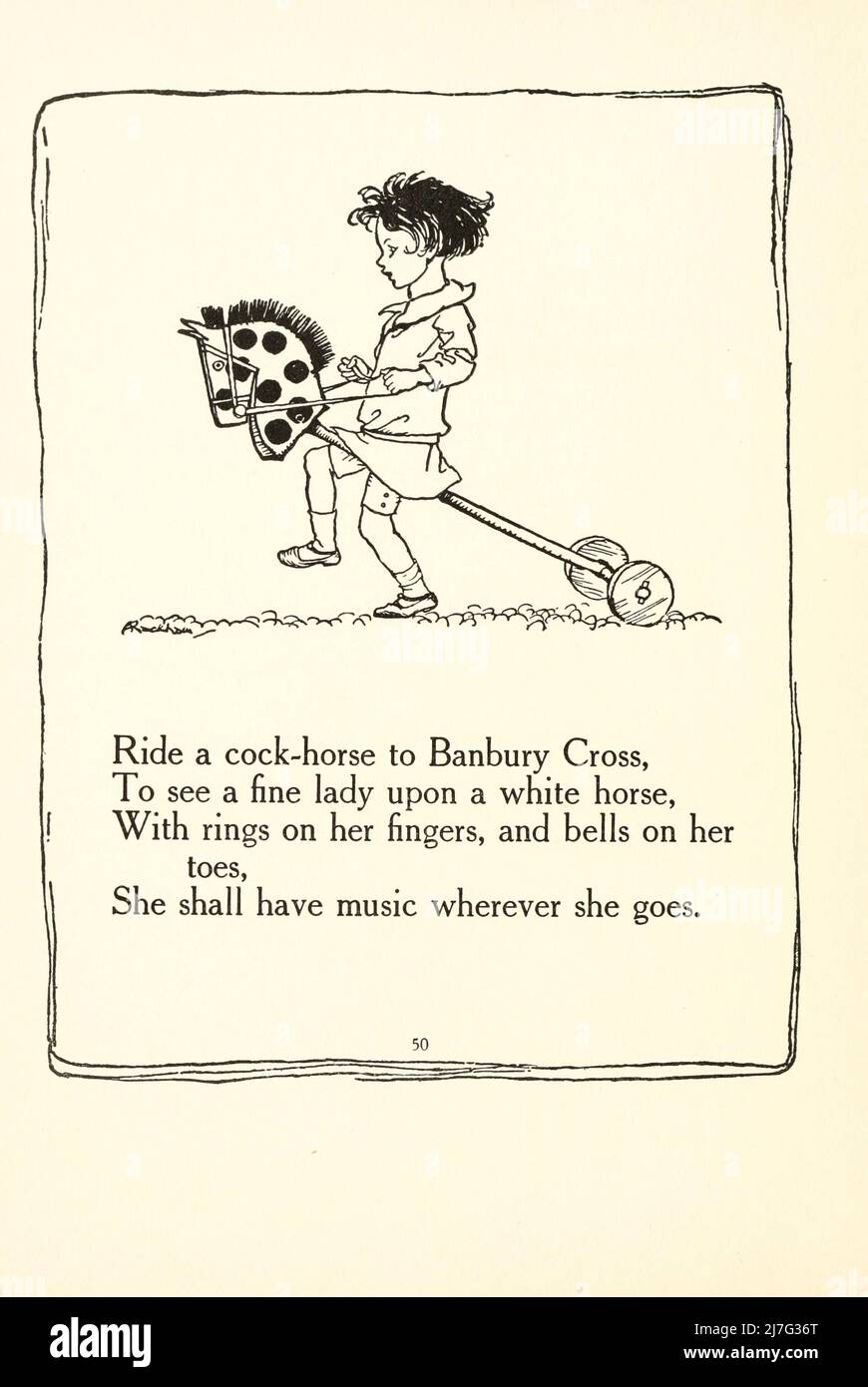 Ride a cock-horse to Banbury Cross from ' Mother Goose The old nursery ...
