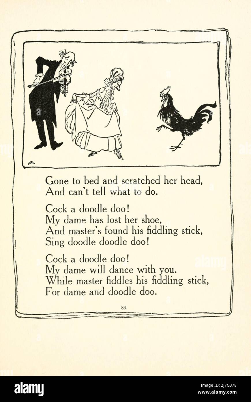 Cock a doodle doo! My dame has lost her shoe; My master's lost his ...