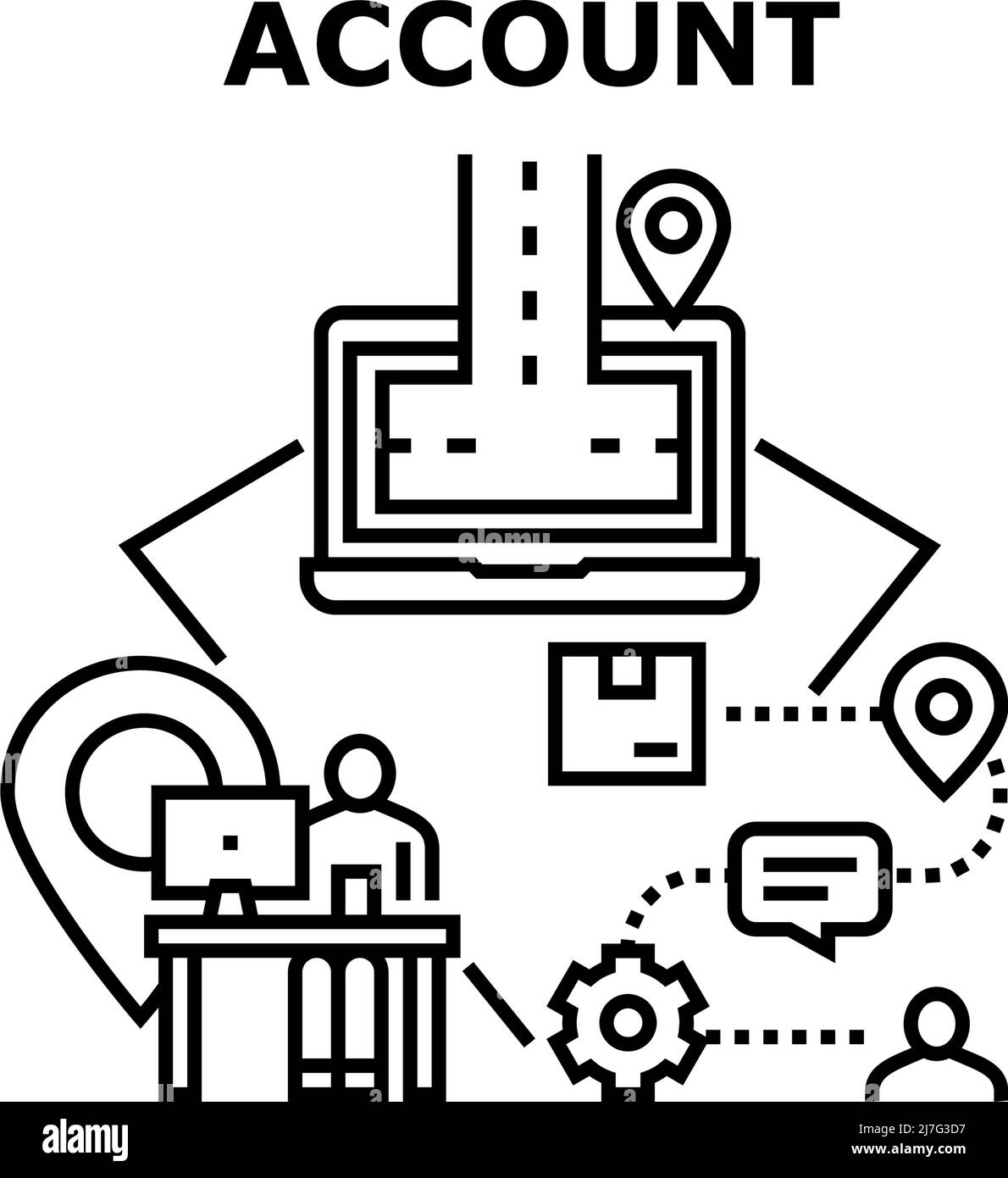 Account Navigation Vector Concept Illustration Stock Vector Image & Art ...
