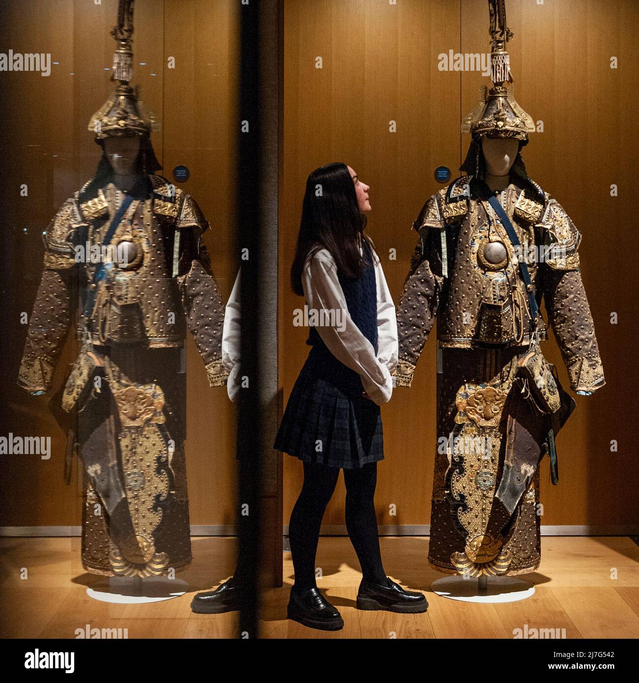 London, UK. 9 May 2022. A staff member poses with “A Rare Suit Of ...