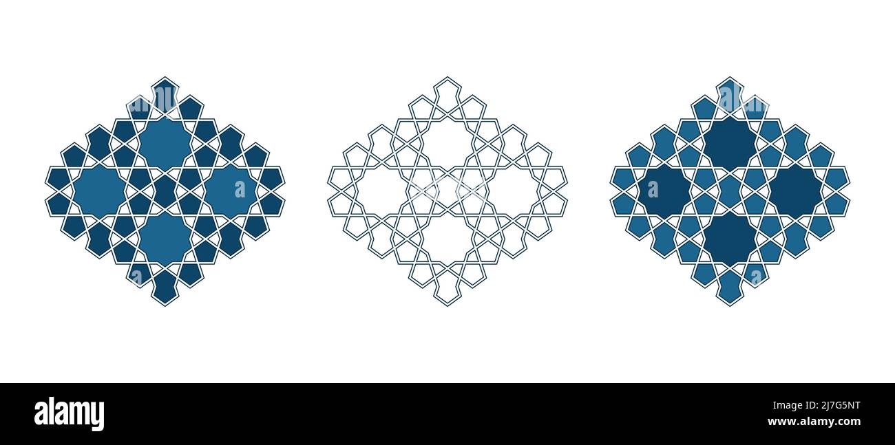 Persian geometric mosaic rosettes for Ramadan card Stock Vector Image ...
