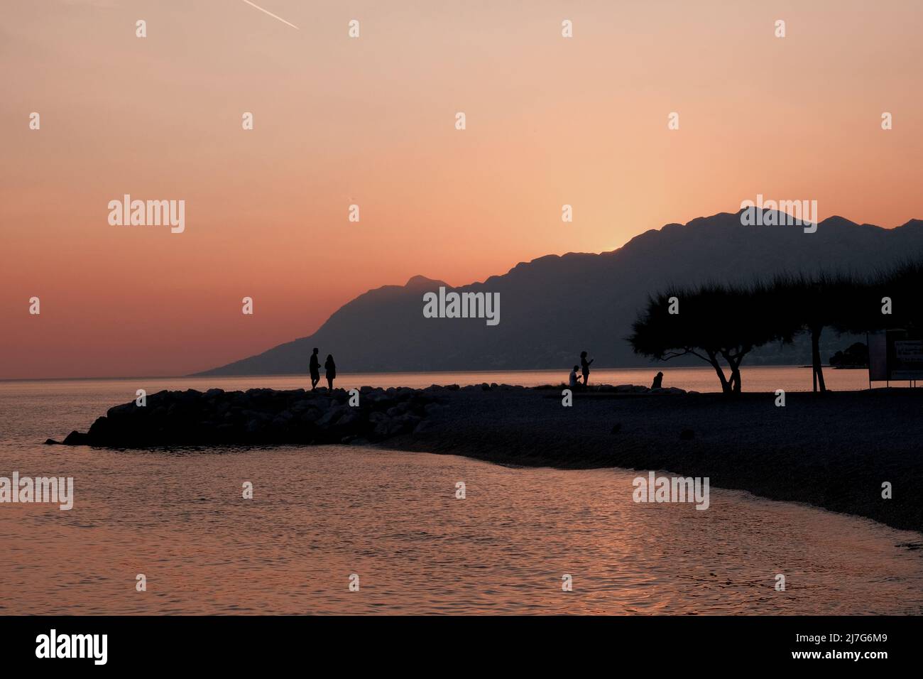 Evening landscape at sea. Sunset in island Stock Photo - Alamy