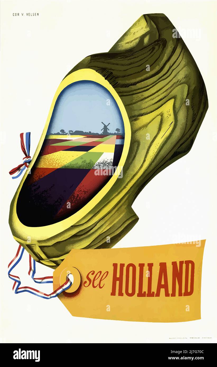 Vintage 1950s Travel Poster - "See Holland" vintage travel poster ...