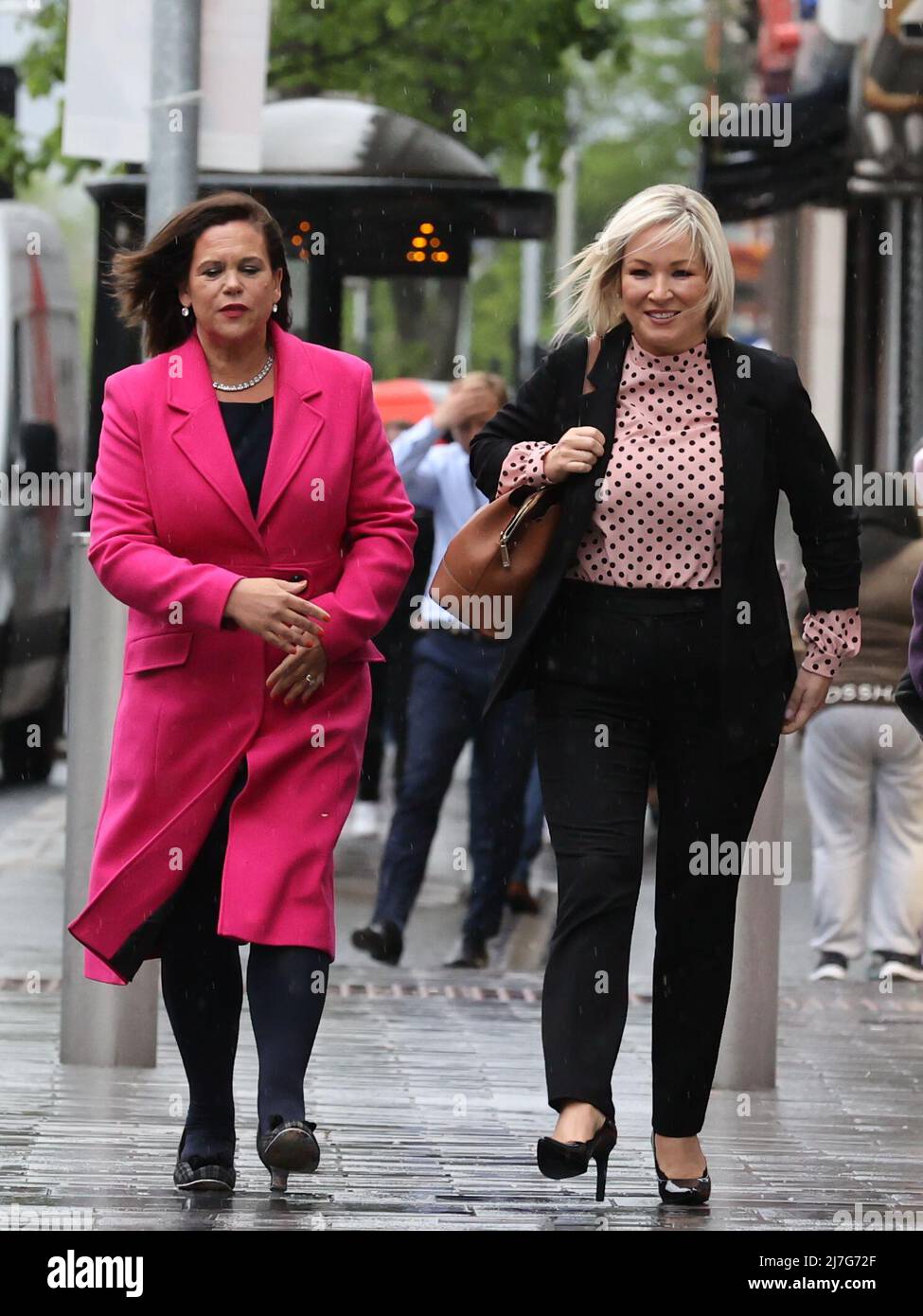 Sinn Fein President Mary Lou McDonald, and Sinn Fein Vice-President ...